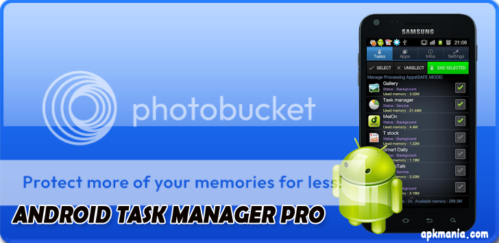 Android Task Manager Pro v2.3.1 | Viết bởi yeulamchicdt